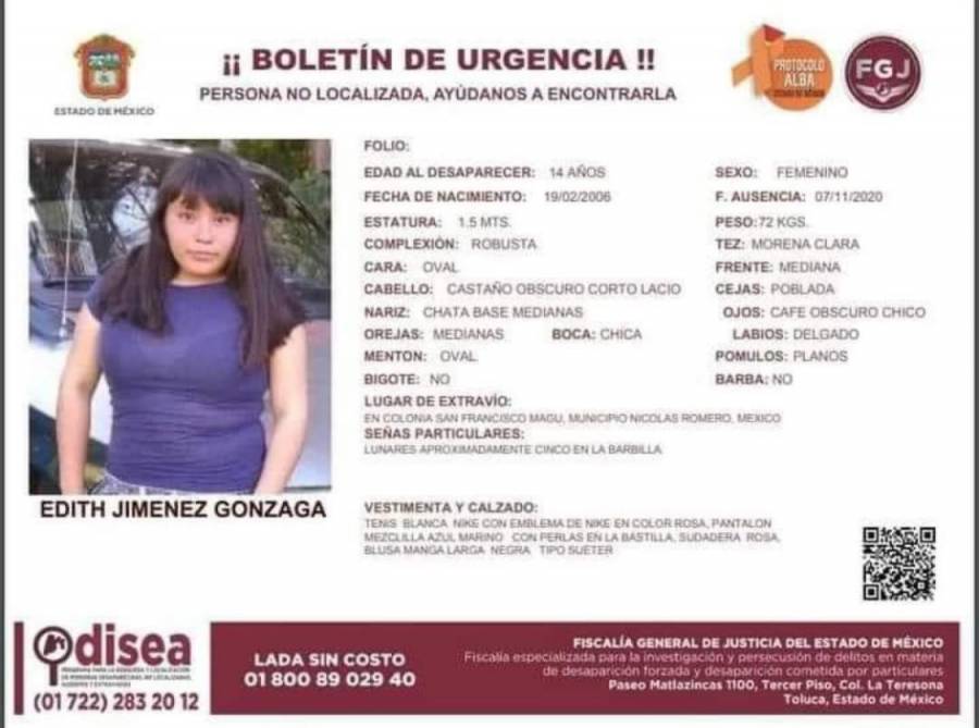 ¿Has visto a Edith Jiménez? Fue vista por última vez en Nicolás Romero ...