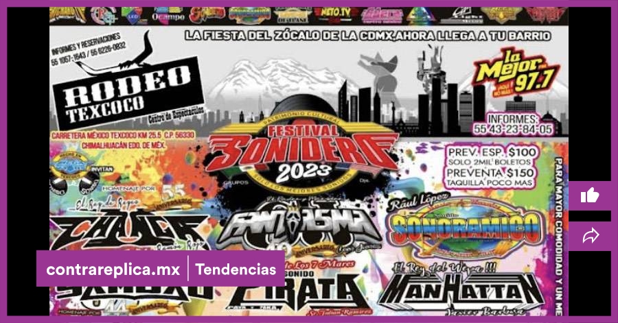 ¡FESTIVAL SONIDERO 2023 LLEGA AL RODEO TEXCOCO! UN EVENTO SONIDERO LLAMADO A SER EL BAILE DE LA ...