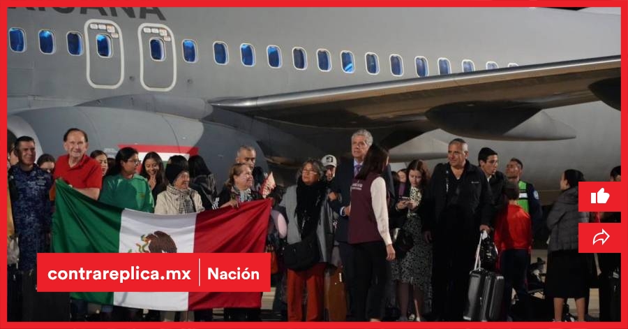 Aterriza en Santa Lucia avión con 135 mexicanos rescatados de Israel - ContraRéplica - Noticias