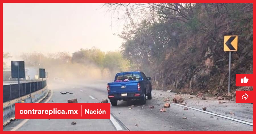 Derrumbes en la Autopista del Sol tras sismo en Guerrero bloquean la ...