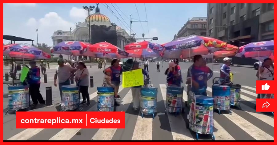 Cierre de circulación en Eje Central por manifestación de vendedores de ...