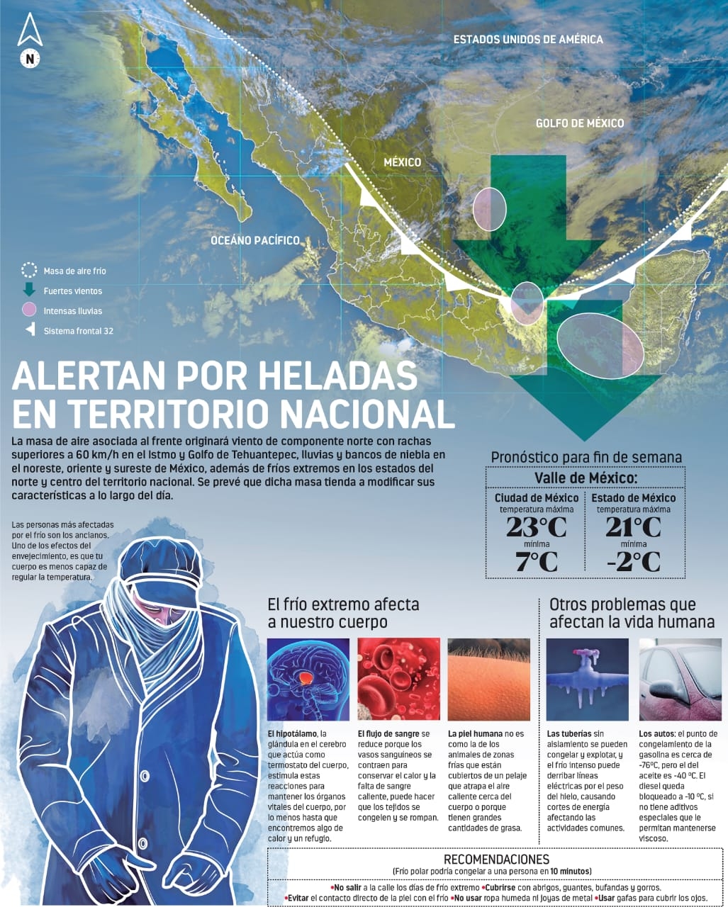 Infografías - Alertan por heladas en territorio nacional ...